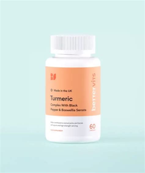 Bettervits Turmeric Complex With Black Pepper And Boswellia Serrata