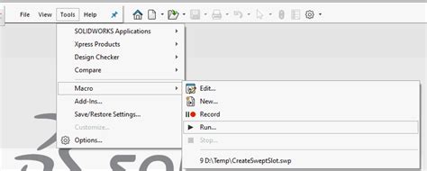Run Vba And Vsta Macros In Solidworks