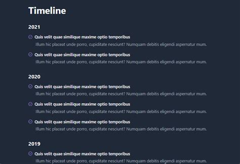 20 Tailwind Css Timeline Components Examples