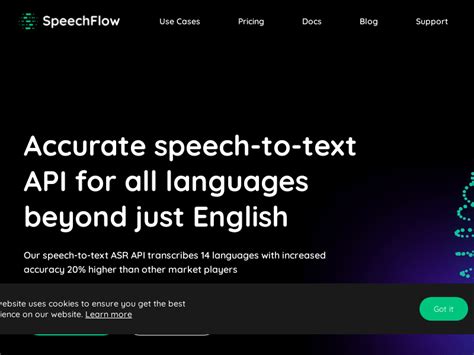 Speechflow Advanced Speech To Text Api Api