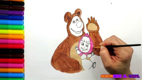 COMO DIBUJAR A MASHA Y EL OSO HOW TO DRAW MASHA AND THE BEAR APRENDE A