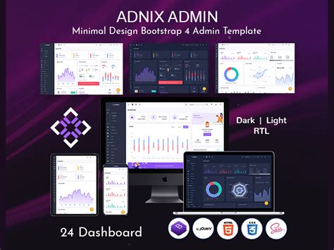 Adnix Responsive Bootstrap Admin Template Dashboard By Dipesh Patel 🚀