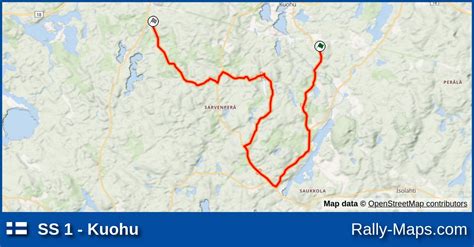 Ss 1 Kuohu Stage Map Aku Ralli 1986 🌍 Rally