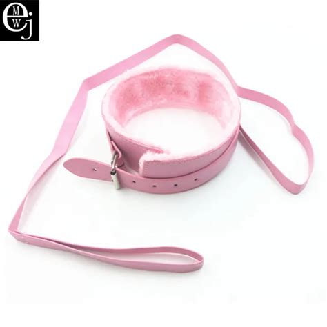 Ejmw Pu Leather Queen Neck Restraint Slave Collar And Leash Bondage