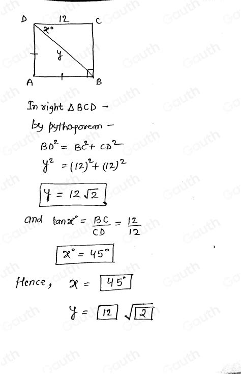 solved find x and y leave answer in simplest radical form don t put