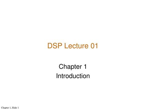 Ppt Dsp Lecture 01 Powerpoint Presentation Free Download Id901581
