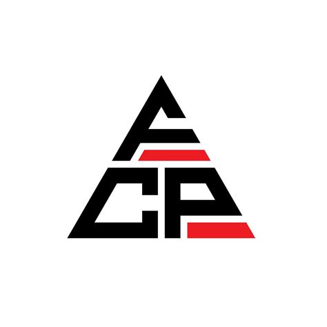 Fcp Triangle Letter Logo Design With Triangle Shape Fcp Triangle Logo