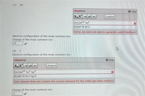 Solved For The Most Common Ion Formed By Each Of The