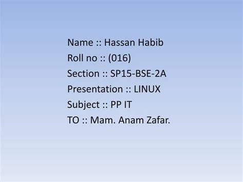 Architecture Of Linux Ppt