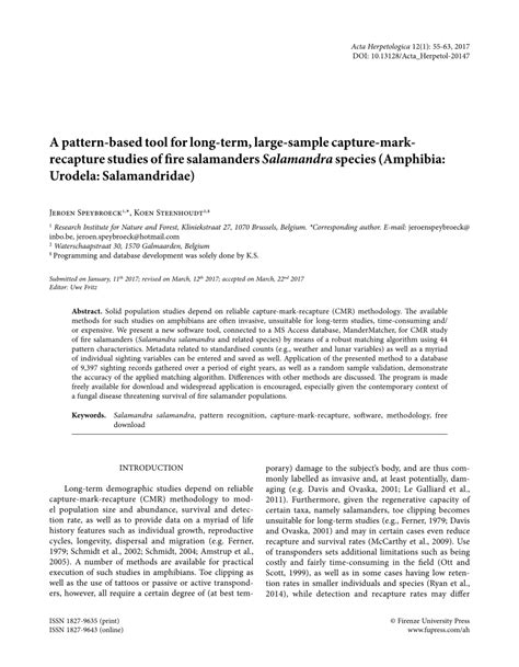 Pdf A Pattern Based Tool For Long Term Large Sample Capture Mark