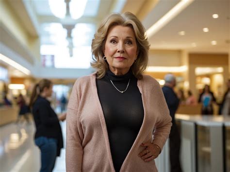 Premium Ai Image Senior Women Standing In Mall Gererative Ai