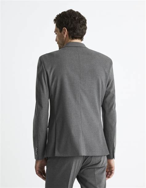 Veste De Costume Amaury Lavable Slim Gris Celio Tunisie