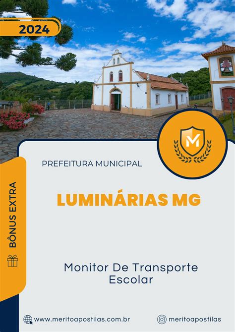 Apostila Monitor De Transporte Escolar Prefeitura De Luminárias Mg 2024
