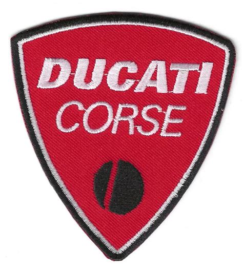 Patch Logo Ducati Corse Rouge 8x75cm Ecusson Thermocollant