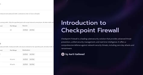 Introduction To Checkpoint Firewall
