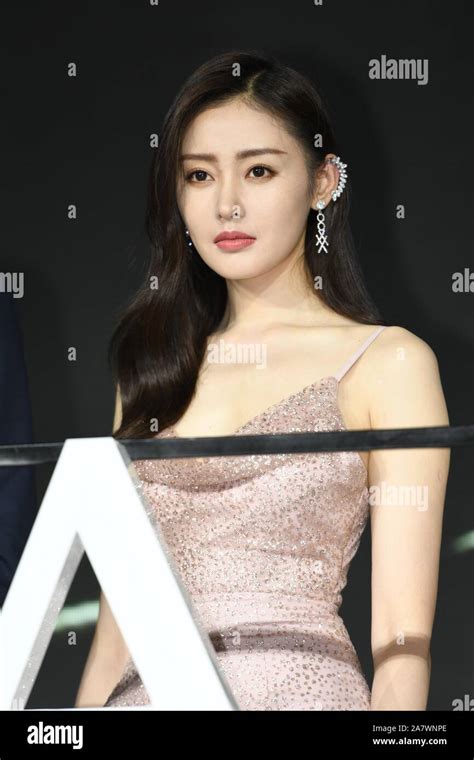 Chinese Actress Crystal Zhang Or Zhang Tianai Attends A Promotional