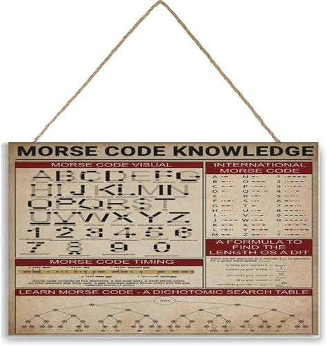 Morse Code Knowledge Morse Code Visual International Morse Code Wooden