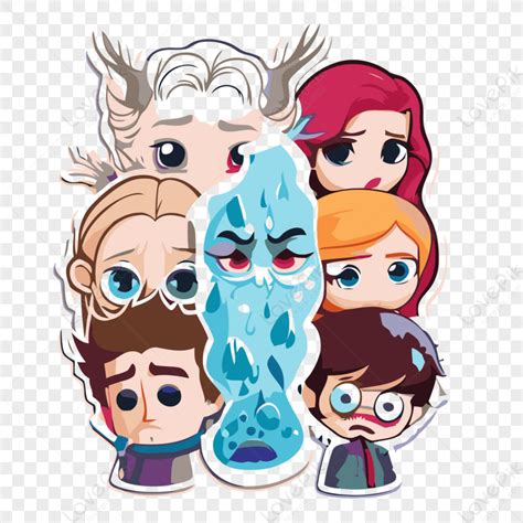 냉동 비닐 컷 스티커 일러스트 벡터상표 Png 일러스트 무료 다운로드 Lovepik