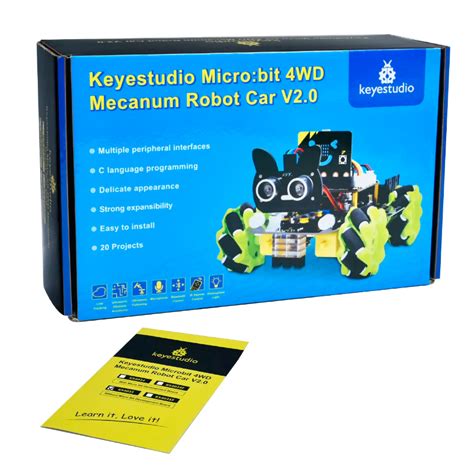 4WD MECANUM ROBOT CAR FOR MICRO BIT BOARD NOT INCLUDED Keyestudio