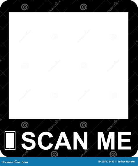 Scan Me QR Code Icon On White Background QR Code For Mobile App And
