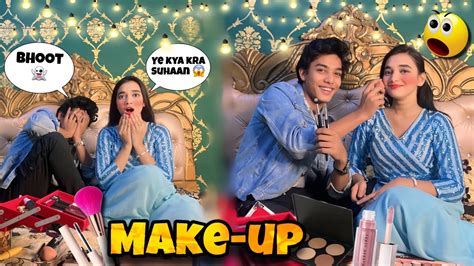 1st Time Suhaan Ne Kiya Mera Makeup💄 My Reaction 😱 Youtube