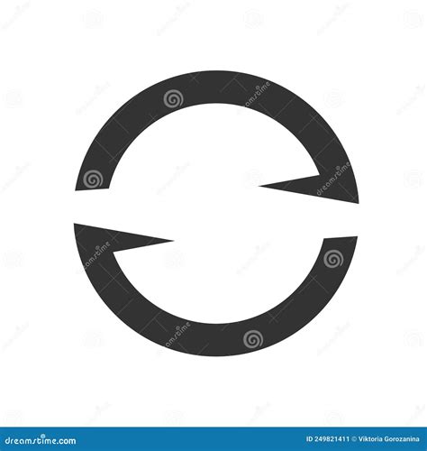 Arrow Rotation Icon In Comic Style Sync Action Vector Cartoon Illustration On White Isolated