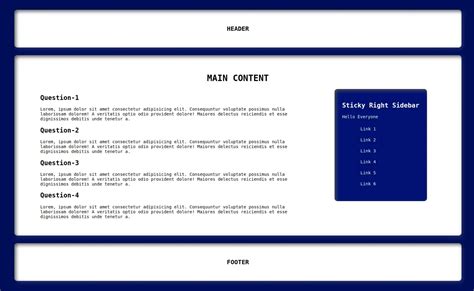 Design A Sticky Sidebar Using The Css Position Property Mycodeblog