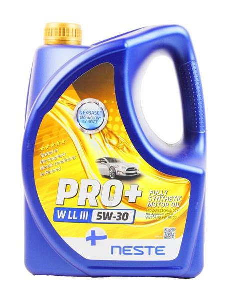 Купить Моторное масло Neste Pro+ W LL-III 5W-30, 4л