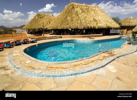 Pool At Samburu Sopa Lodge Samburu National Reserve Kenya Stock