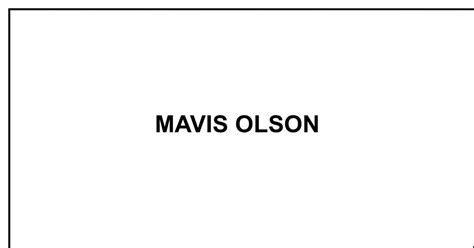 Obituary Mavis Olson