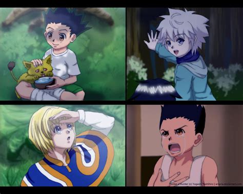 Gon Killua Kurapika And Leorio Hunter Anime Cute Drawings Hunter X