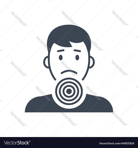 Sore Throat Related Glyph Icon Royalty Free Vector Image