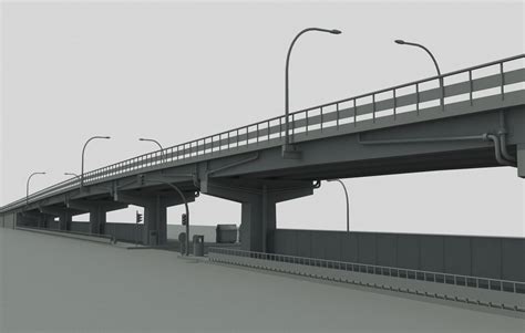 Highway Overpass 3d Model 25 3ds Dwg Dxf Max Obj Free3d