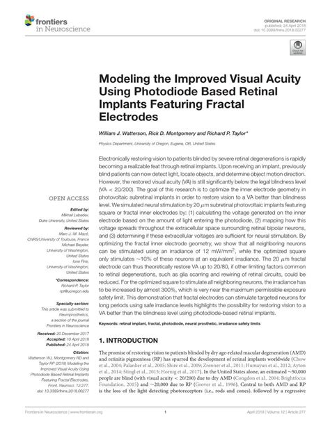 Modeling The Improved Visual Acuity Using Photodiode Based Retinal