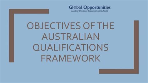 Learning From Australian Qualifications Framework Ppt