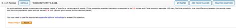Solved 2 1 Points Details Wackerlystat7 7e011 My