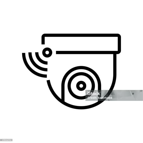 Smart Ccvt Line Icon Home Automation Artificial Intelligence Control Security Stock Illustration
