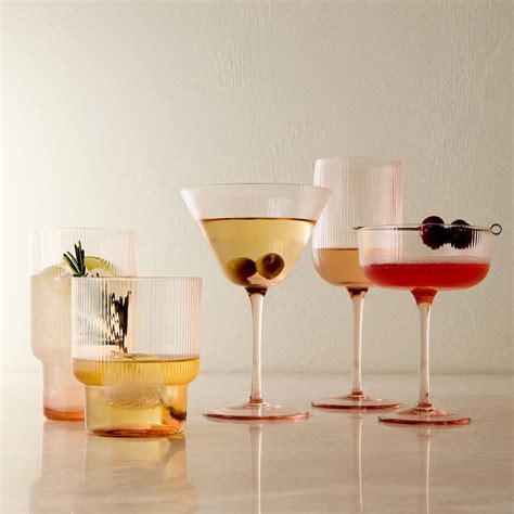 Fluted Glassware Collection West Elm Uk