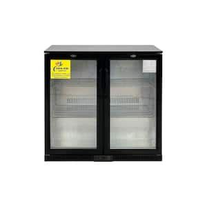 Cooler Depot 35 In 7 4 Cu Ft 2 Glass Door Counter Height Back Bar