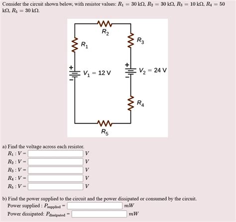 Consider The Circuit Shown Below With Resistor Value Solvedlib