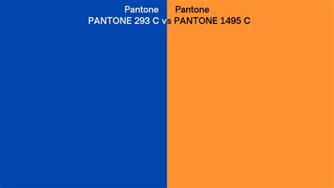 Pantone 293 C Vs Pantone 1495 C Side By Side Comparison