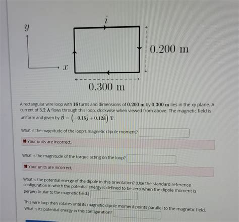 solved a rectangular wire loop with 16 ﻿turns and dimensions