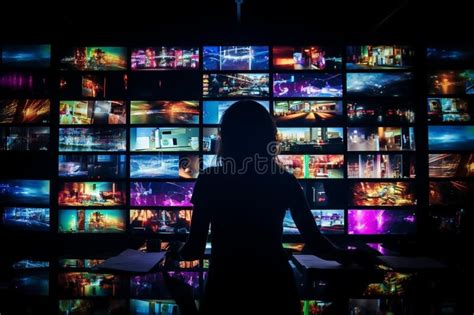 Ai Generated Illustration Of A Person In Silhouette In Front Of A Large