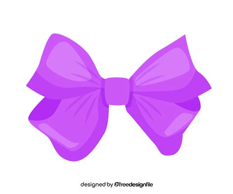 Cartoon Purple Bow Tie Clipart