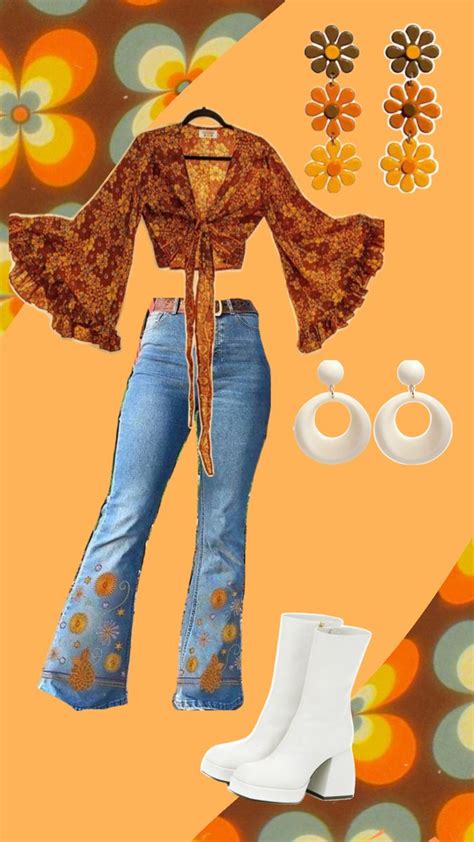 70s Outfit With Boots And Earrings 70s Black Fashion 70s Inspired