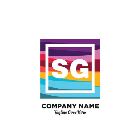 SG Initial Logo With Colorful Template Vector Vector Art At Vecteezy