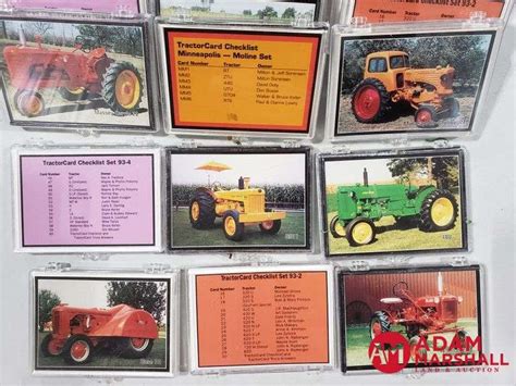 Tractorimplement Trading Cards Approximately 450 Cards Adam