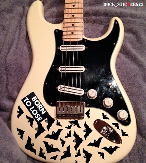 Billy Corgan Bat Strat Stickers Smashing Pumpkins Guitar Decal Rock Set