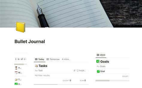 Notion Bullet Journal Template 2024 Printable Free Templates