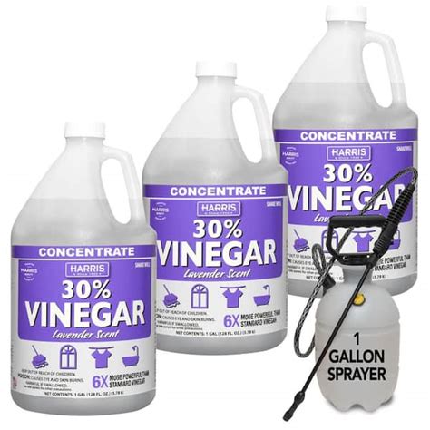 Harris 128 Oz 30 Vinegar All Purpose Cleaner Lavender And 1 Gal Tank Sprayer Value Pack 3